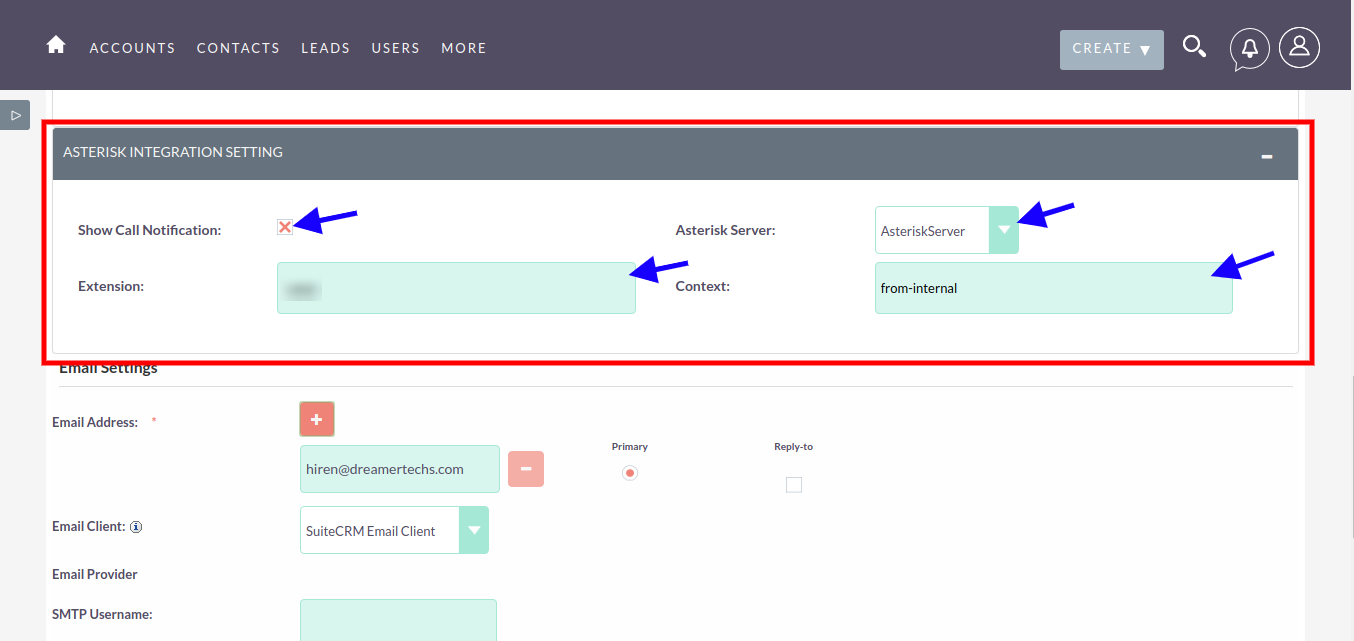 User Guide Asterisk Integration With Suitecrm
