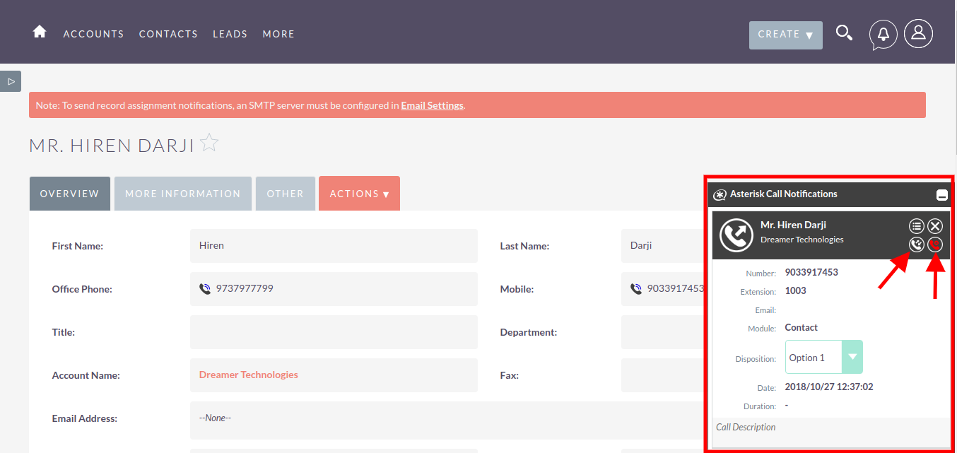 User Guide Asterisk Integration With Suitecrm